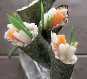 Techi Sushi，逐步食谱与照片