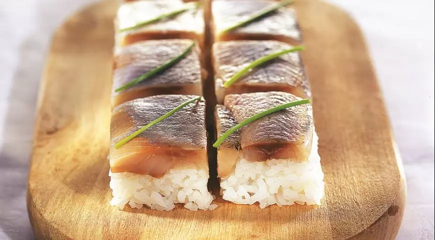 Gepresst Sushi, Step-By-Step Rezept mat Fotoen