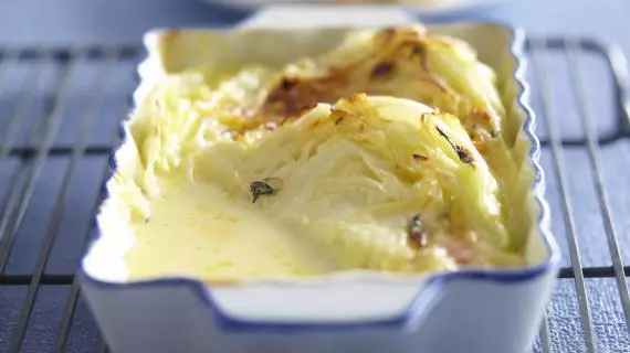 Cabbage baked with cream, step-by-step recipe with photos