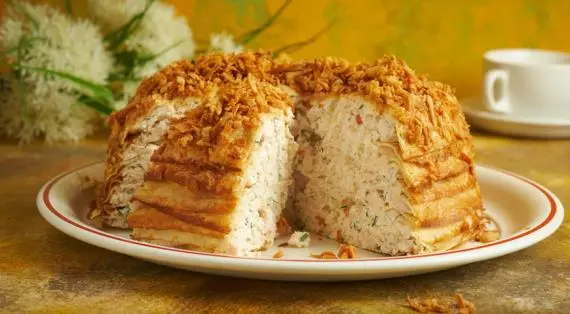 Chicken Pancake Pie, stap voor stap recept met foto's