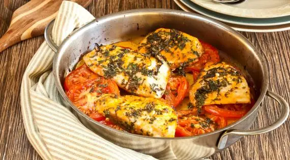 Tilapia dengan kentang, resep langkah demi langkah dengan foto