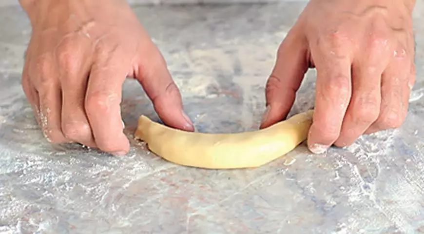 Banana cookies na may cottage cheese stuffing 3.