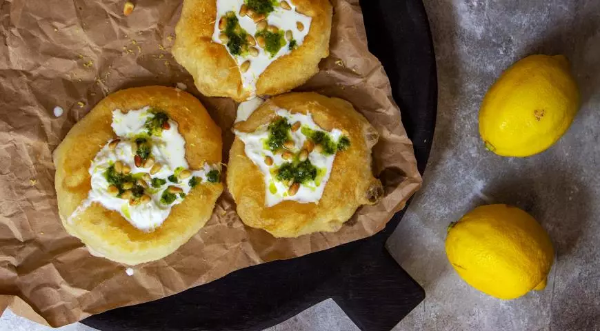 Montanarini med staplare och pesto, steg-för-steg recept med foton