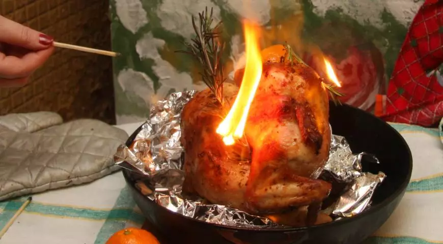 Mettre en place une carcasse au poulet au four