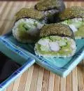 Crab və Yaşıl Peas Oregon ilə Roll Hazırdır