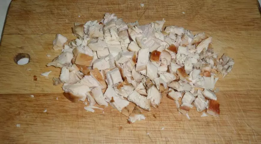 Cut for salad baked chicken breast