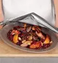 Resep masak Poto: bebek ditaksir, bawang bodas sareng cranberry, angka 6
