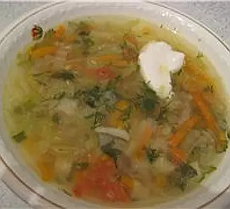 Light vegetable soup with chinese cabbage