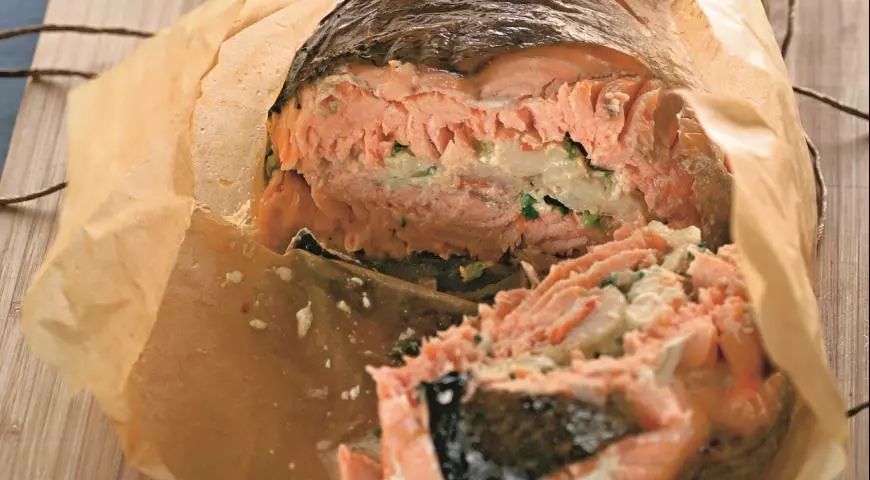 Salmon fish parcel