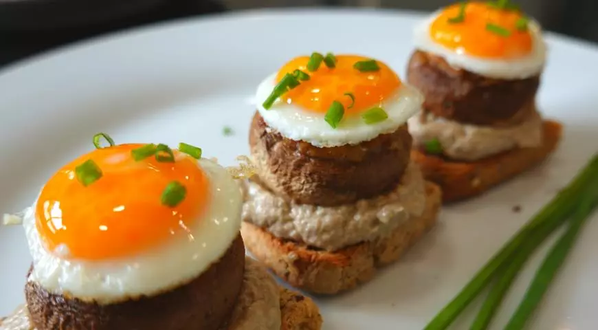 Champignons recheados no forno