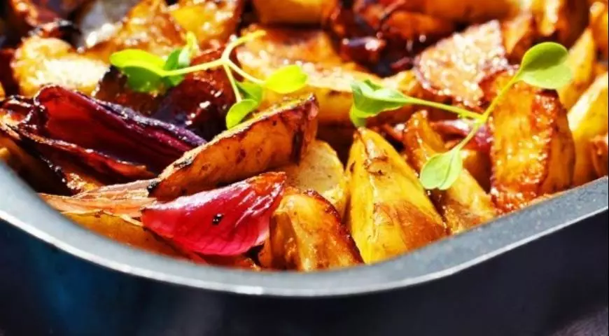 Fette di patate con arco al forno con Balsamico