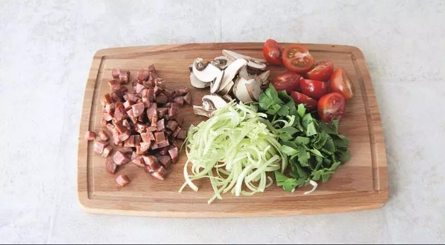 Resep masak foto: Orcetti nganggo sosis lan sayuran, nomer 1