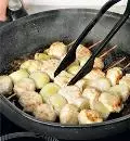 |免版税照片烹饪食谱：Tsukne用猪肉和洋葱，沥青№6