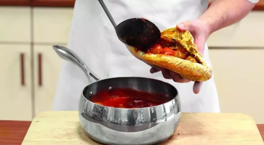 Foto vārīšanas recepte: liels sviestmaize ar kotletes, 6. solis