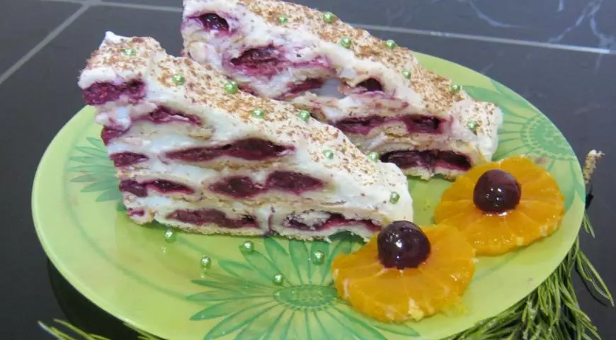 Cocinar un pastel de cerezo de invierno