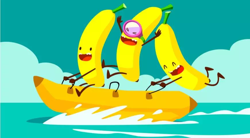 Bananas alegres em uma banana rápida