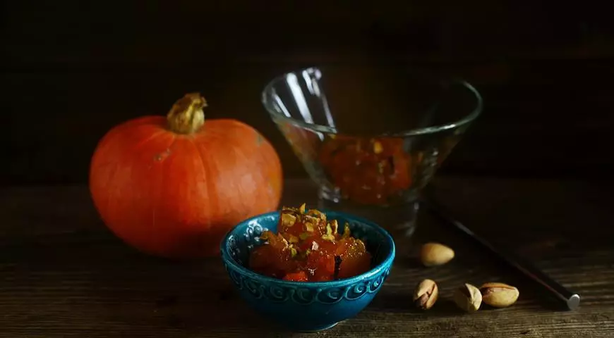 Pumpkin in honey syrup