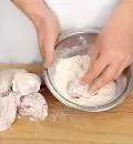Φωτογραφία της προετοιμασίας μιας συνταγής: ένα στρώμα κηρήθρας με αμύγδαλο κουσκούς, βήμα αριθμός 1