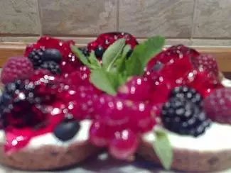 Baskets with fresh berries