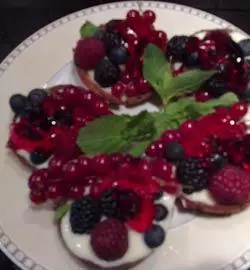 Recipe basket with fresh berries