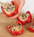 Stock foto resep memasak: pepper diisi dengan couscous dengan jamur, langkah nomor 5