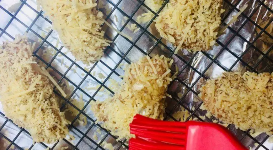 Nuggets Sprühöl, backen 15 Minuten