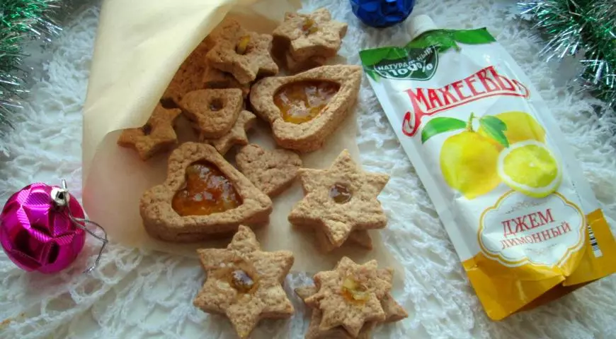 Sand Cookie Rezept mat Zitroune Jam