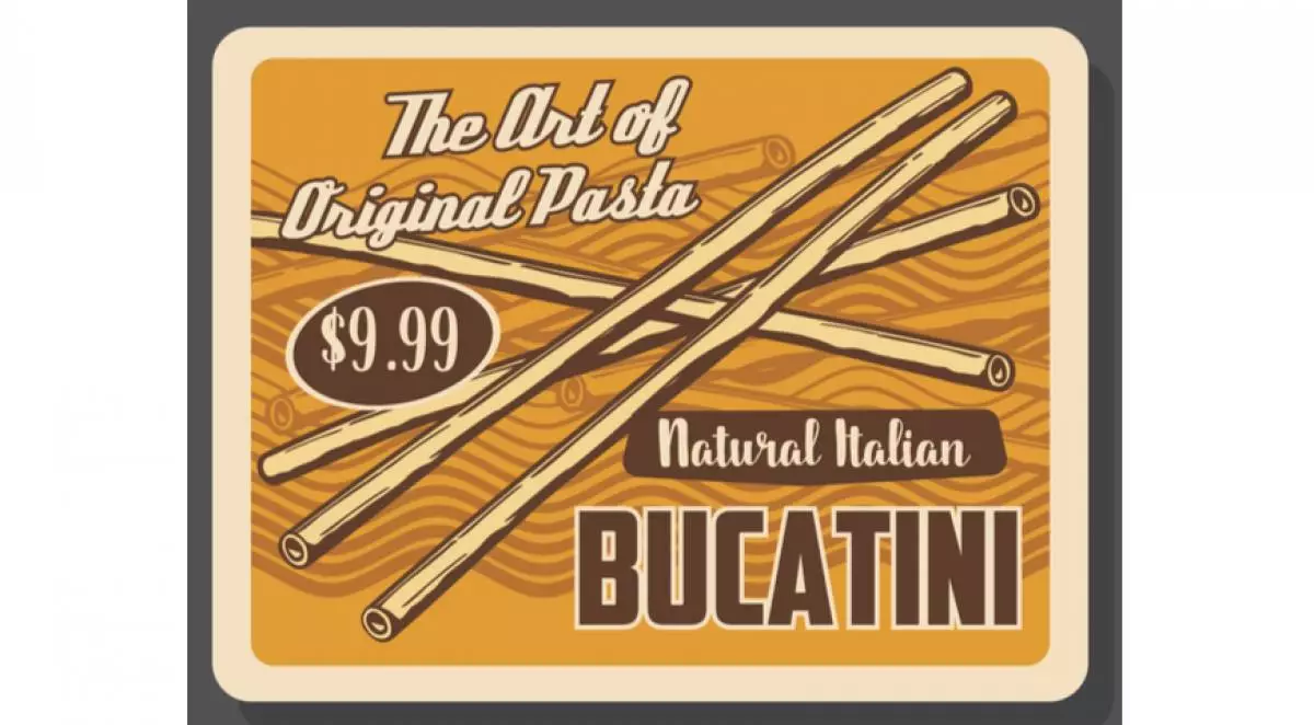 Pasta Bucatini anstataŭ plastaj tuboj 37907_2