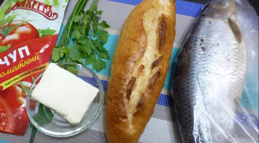 Preparamos os ingredientes para sanduíches de arenque