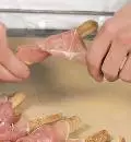 Foto de stock Receta de cocina: escogida de las Figs con palillos de jamón, paso número 6