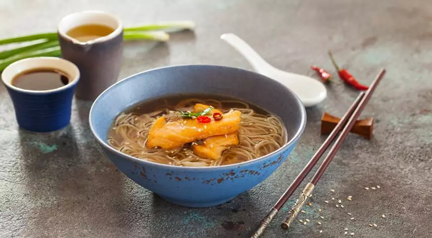 Rice noodle fish soup.