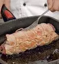 Stock Foto Cooking Recipe: Pork Roll with Mushroom plenigas, Paŝo numero 6