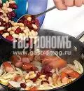 Стоцк Фото Рецепт за кување: Кобасице са пасуљом на тортилу, корак број 2