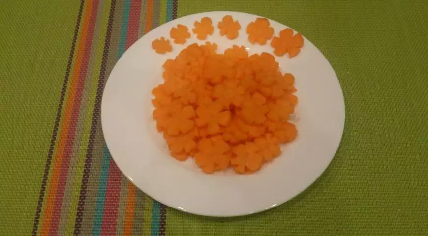 Cenouras em forma de flor