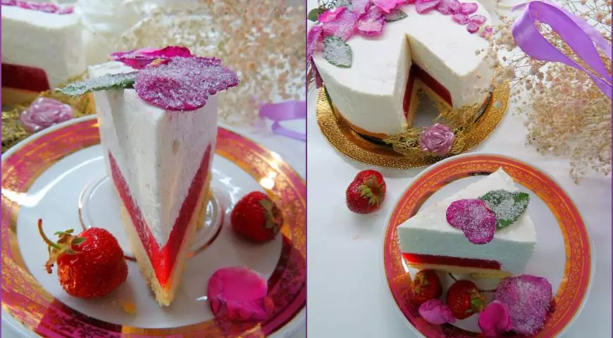 Recipe Cheesecake Strawberry Rose.