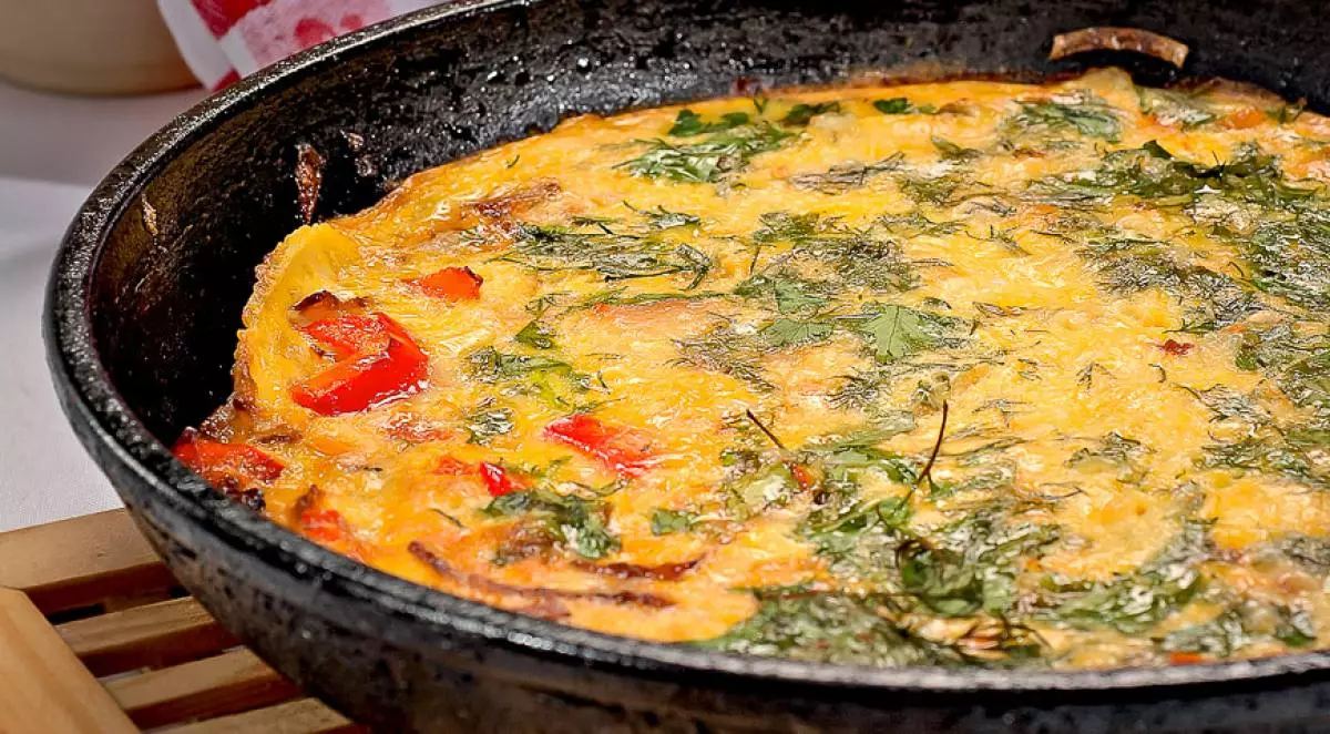 Spansk omelett.