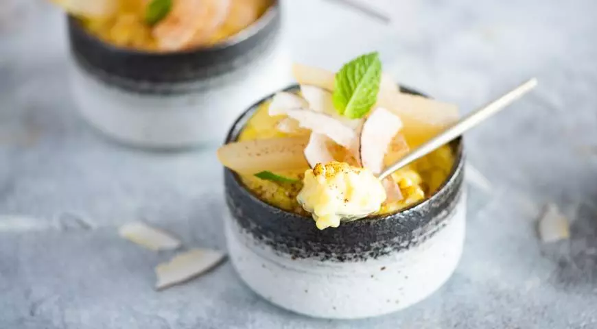 Coconut Rice Pudding Pear