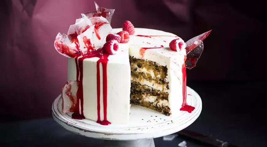 Torta di carota su halloween