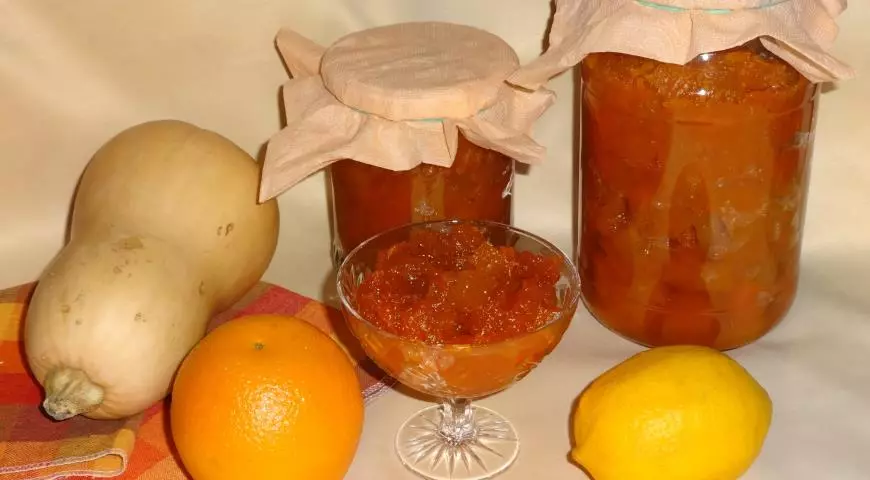 Fotó főzési recept: sütőtök lekvár gyömbérrel és citrusfélékkel, 6. lépés