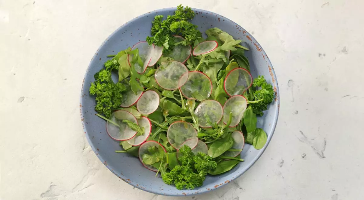 Resep masak poto: Salad sareng Mangga sareng Proverto, Léngkah No. 2