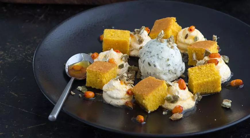 Pumpkin dessert na buckthorn bahari