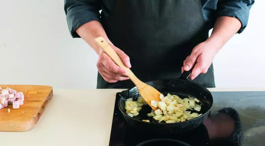 Foto kuhanje recept: fritat s korcher, korak št. 2