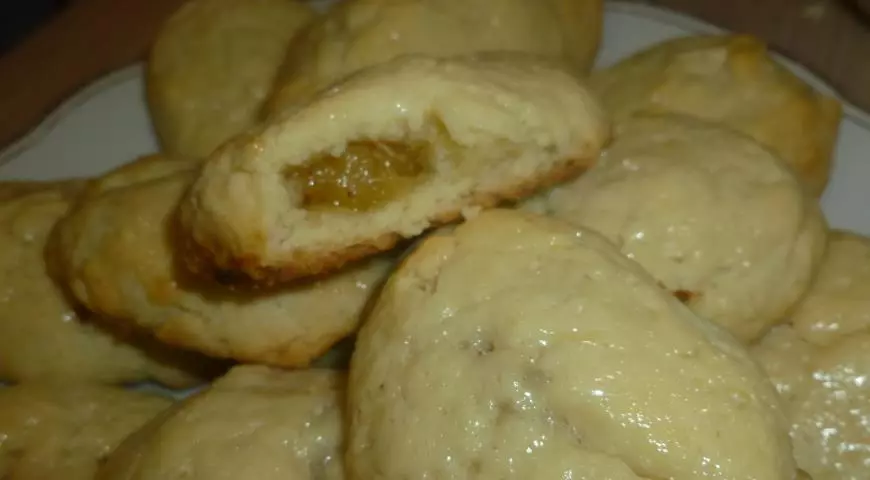 Galletas con mermelada de piña