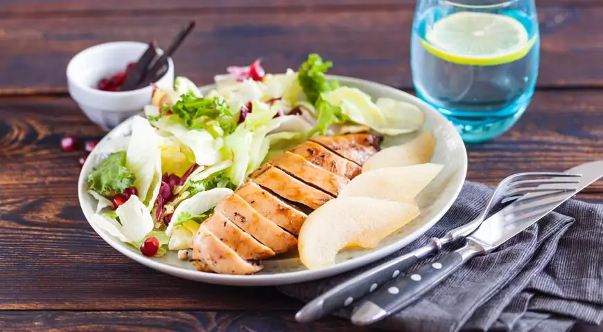 Poulet avec poire et vanille