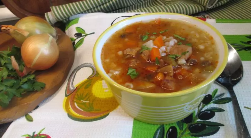 Cooking orzo - miya tare da hatsi lu'u-lu'u