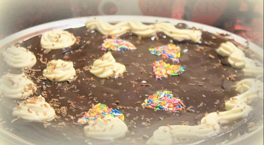 Gâteau caillé au chocolat avec crème de Rickota