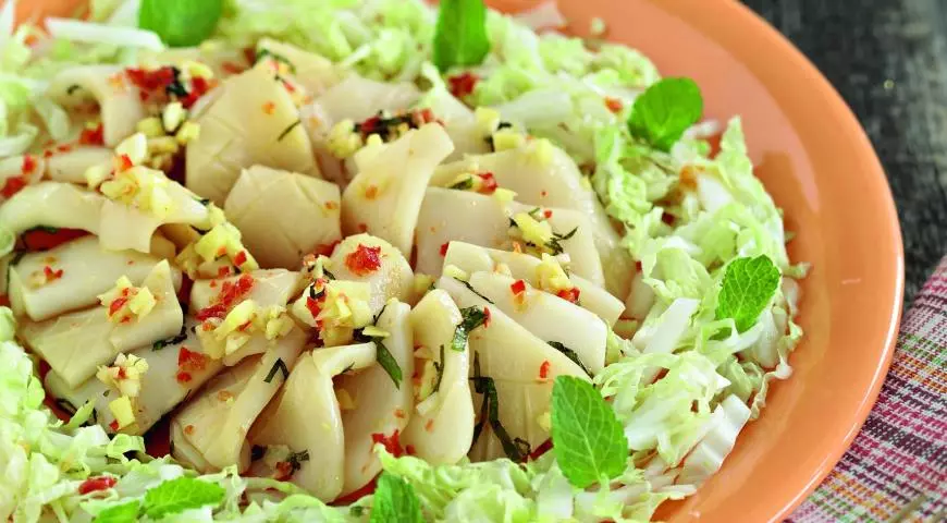 Thai salad with squid