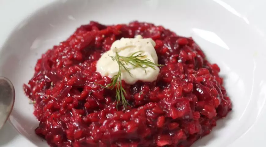 Përgatitja e risotto të panxharit