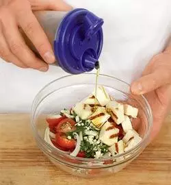 Recette de cuisine: Salade de lentille chaude avec haluum, étape n ° 4