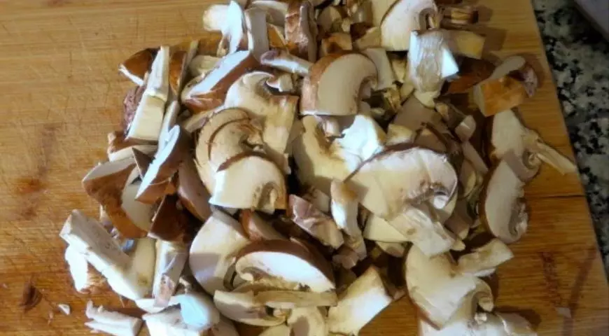 Champignons kuttes i plater